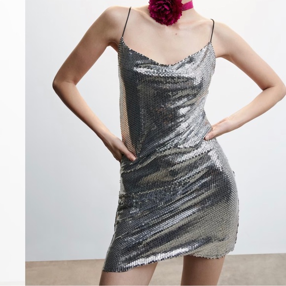 Mango | Dresses | Mango Sequins Mini Dress | Poshmark